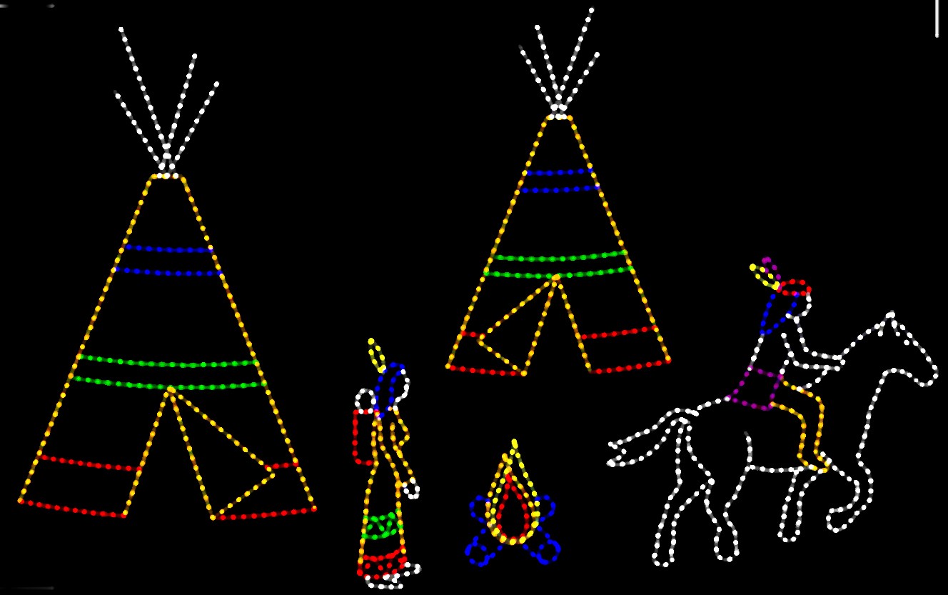 19' x 30' NATIVE AMERICAN SCENE