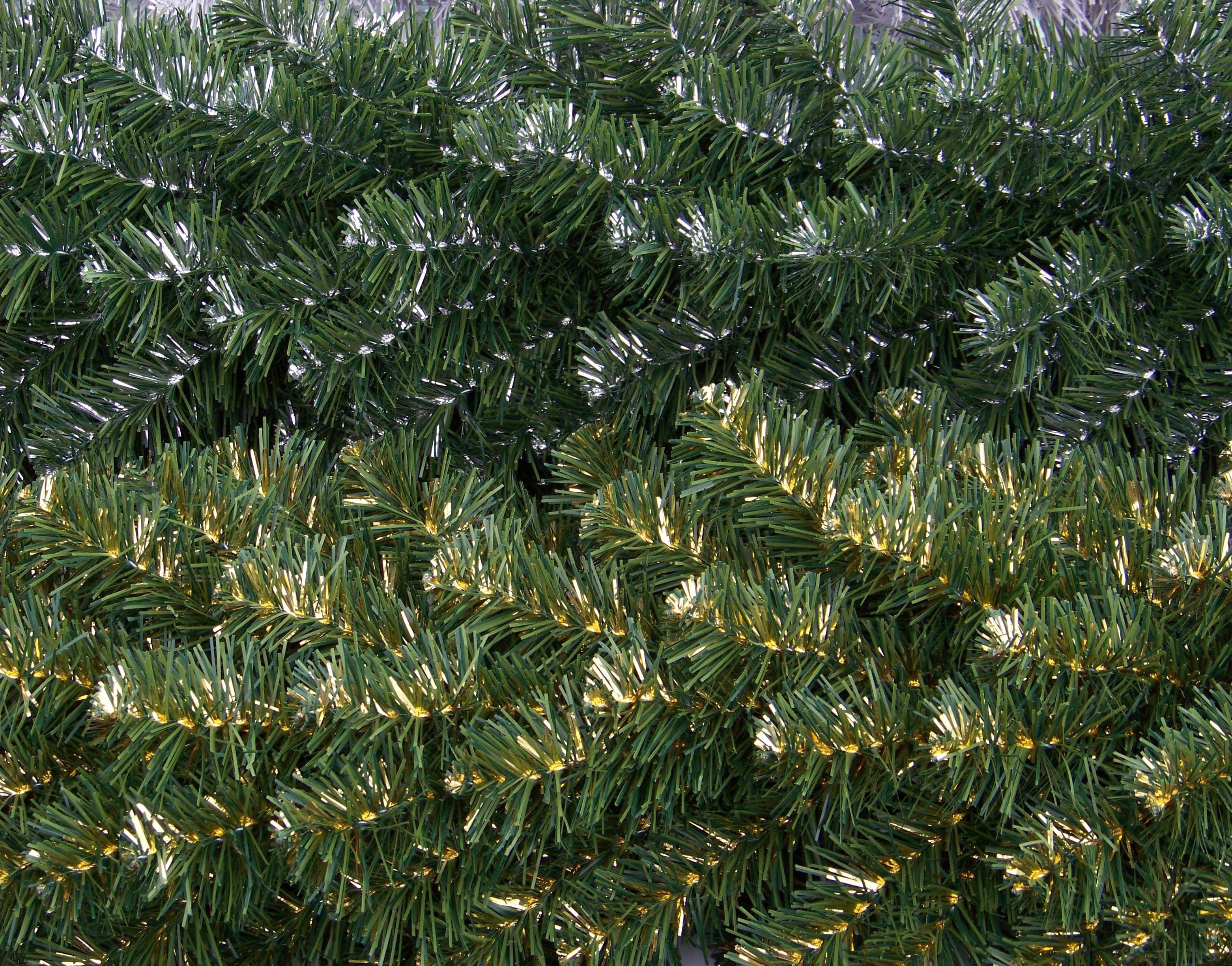 SILVER METALLIC PINE MIX BRANCHED GARLAND